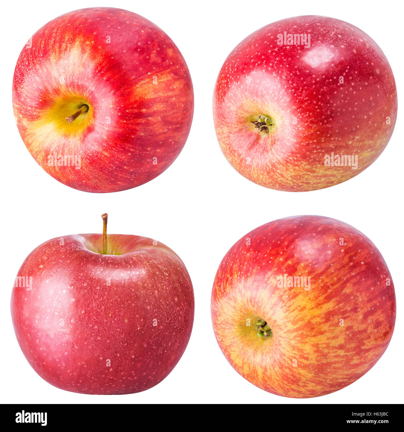 Set from apples isolated on white background with clipping path Stock ...