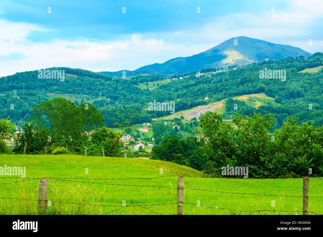 Countryside landscape near Mojkovac, central Montenegro Stock Photo - Alamy