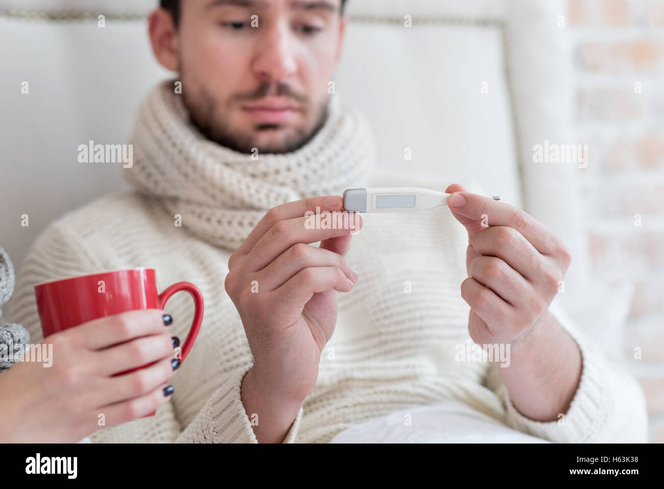 Man with a fever hi-res stock photography and images - Alamy