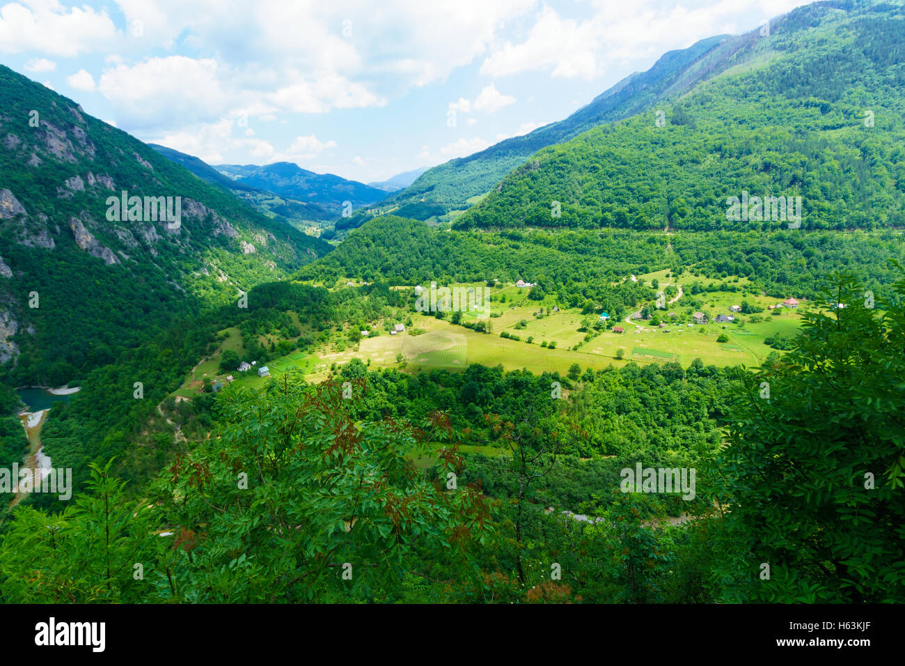 Landscape of countryside and the Tara River. Montenegro Stock Photo - Alamy