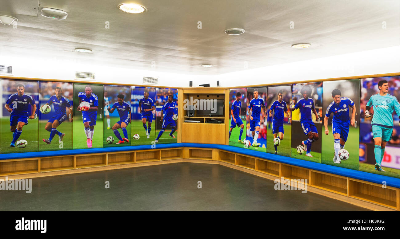 In FC Chelsea changing room at Stamford Bridge Stock Photo - Alamy