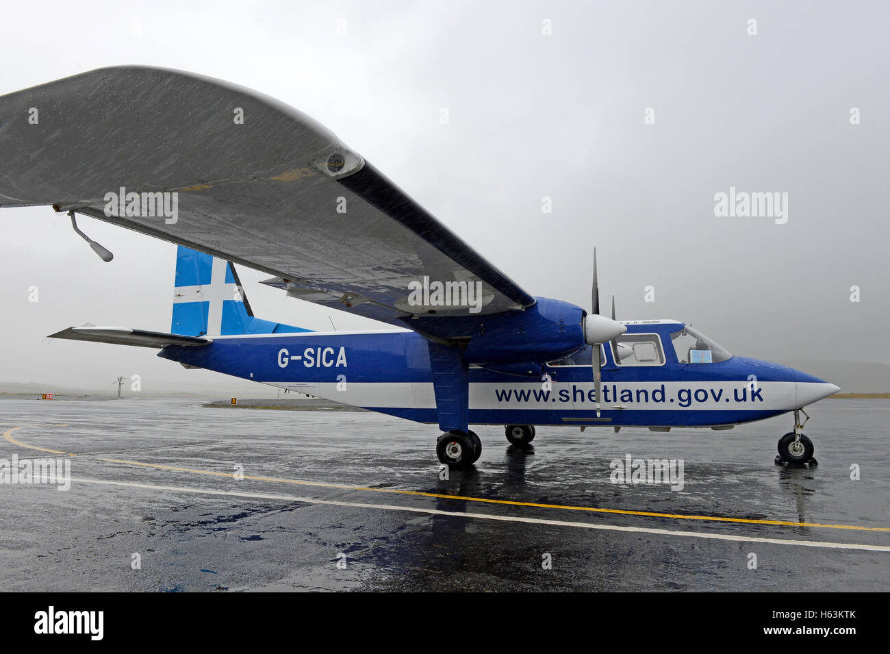 Tingwall Airport Shetland which runs Islanders planes that ferry people ...