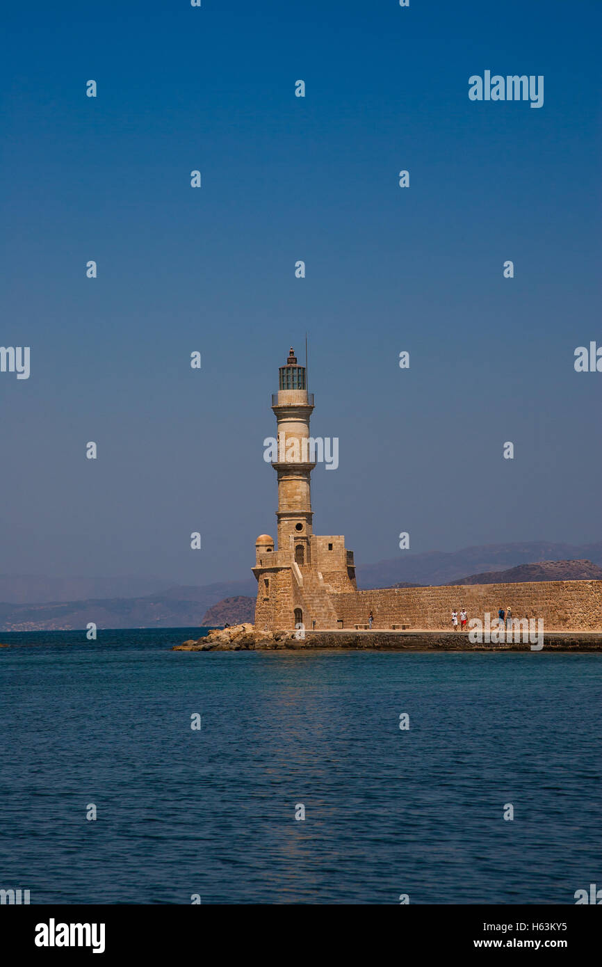 Lighthouse in Chania,Crete Stock Photo - Alamy