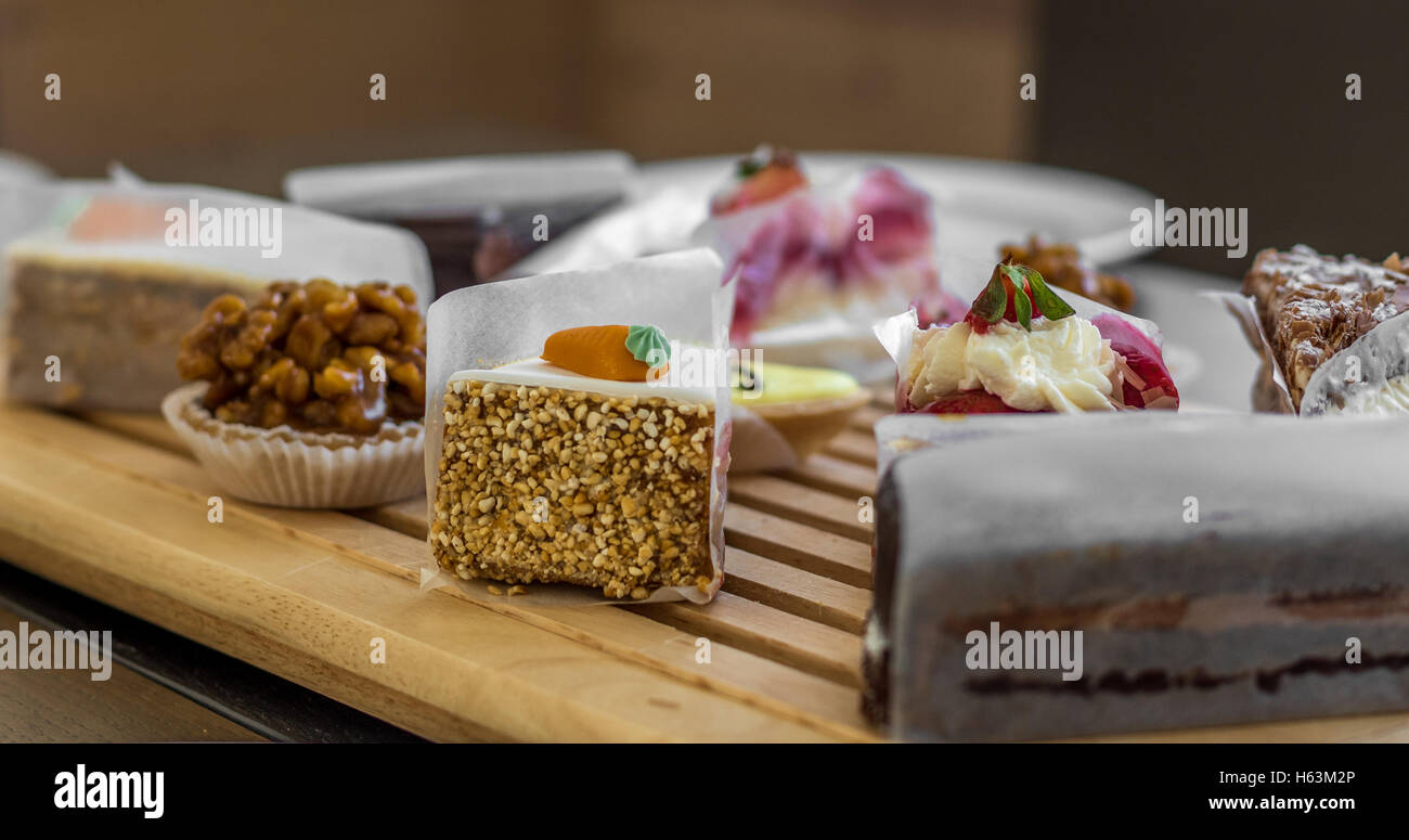 Typical Swiss cakes in winter - 1 Stock Photo - Alamy