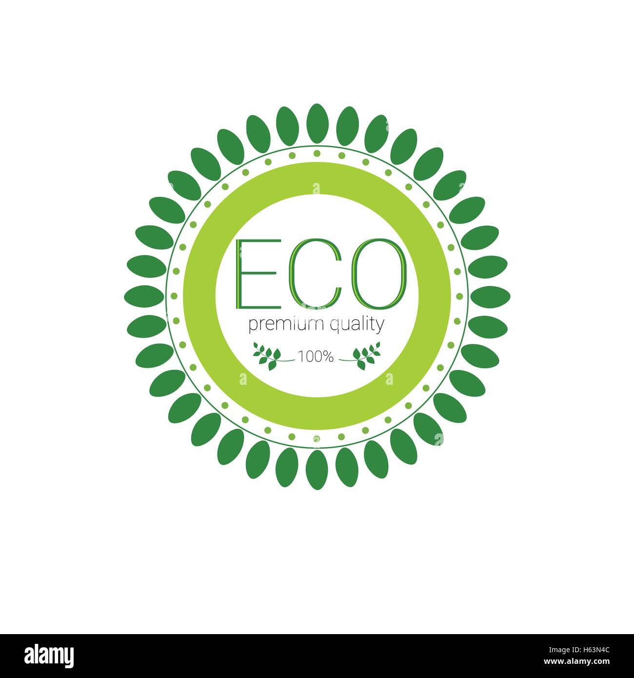 Eco Friendly Organic Natural Product Web Icon Green Logo Stock Vector ...