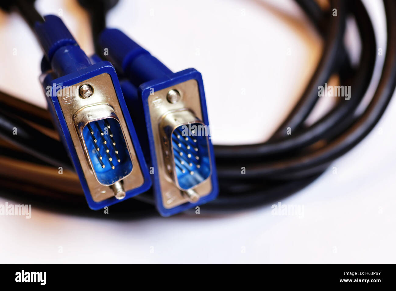 isolated plug the video cable Stock Photo - Alamy