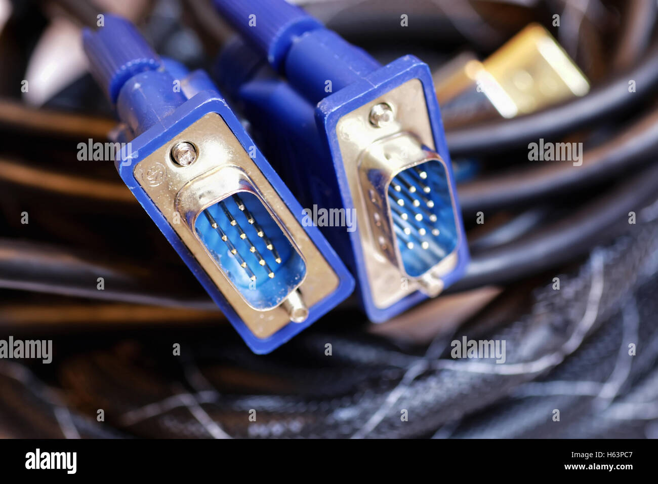 isolated plug the video cable Stock Photo - Alamy