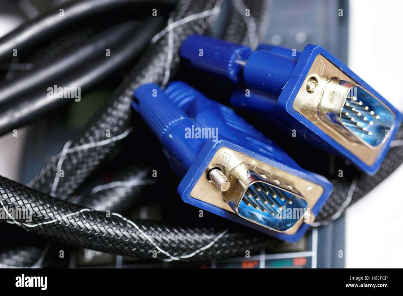 isolated plug the video cable Stock Photo - Alamy