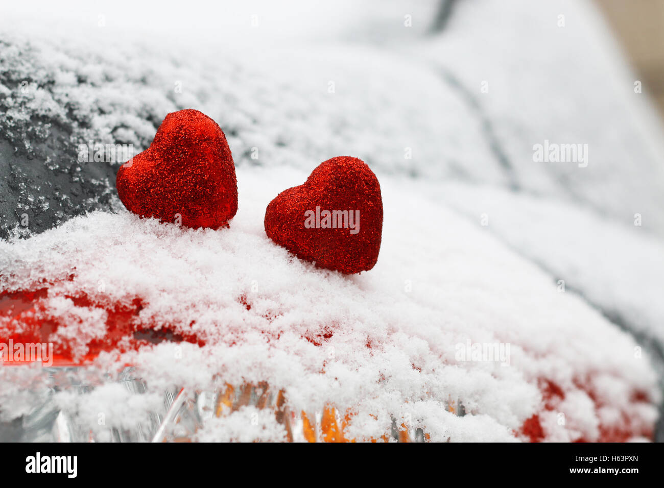 Red Heart In Snow