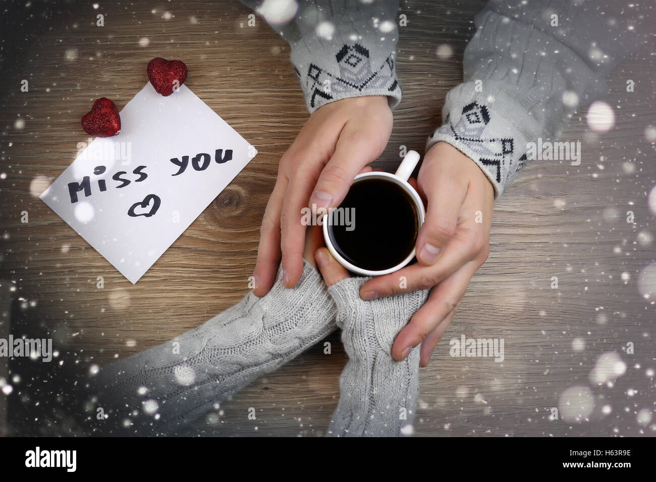 hand coffee background couple Stock Photo - Alamy