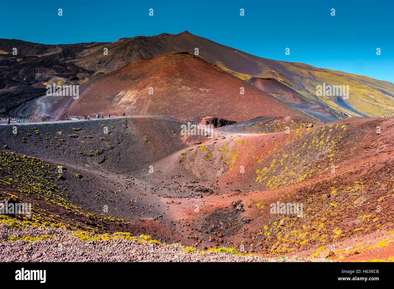 Landscape of Etna volcano, Sicily, Italy Stock Photo - Alamy