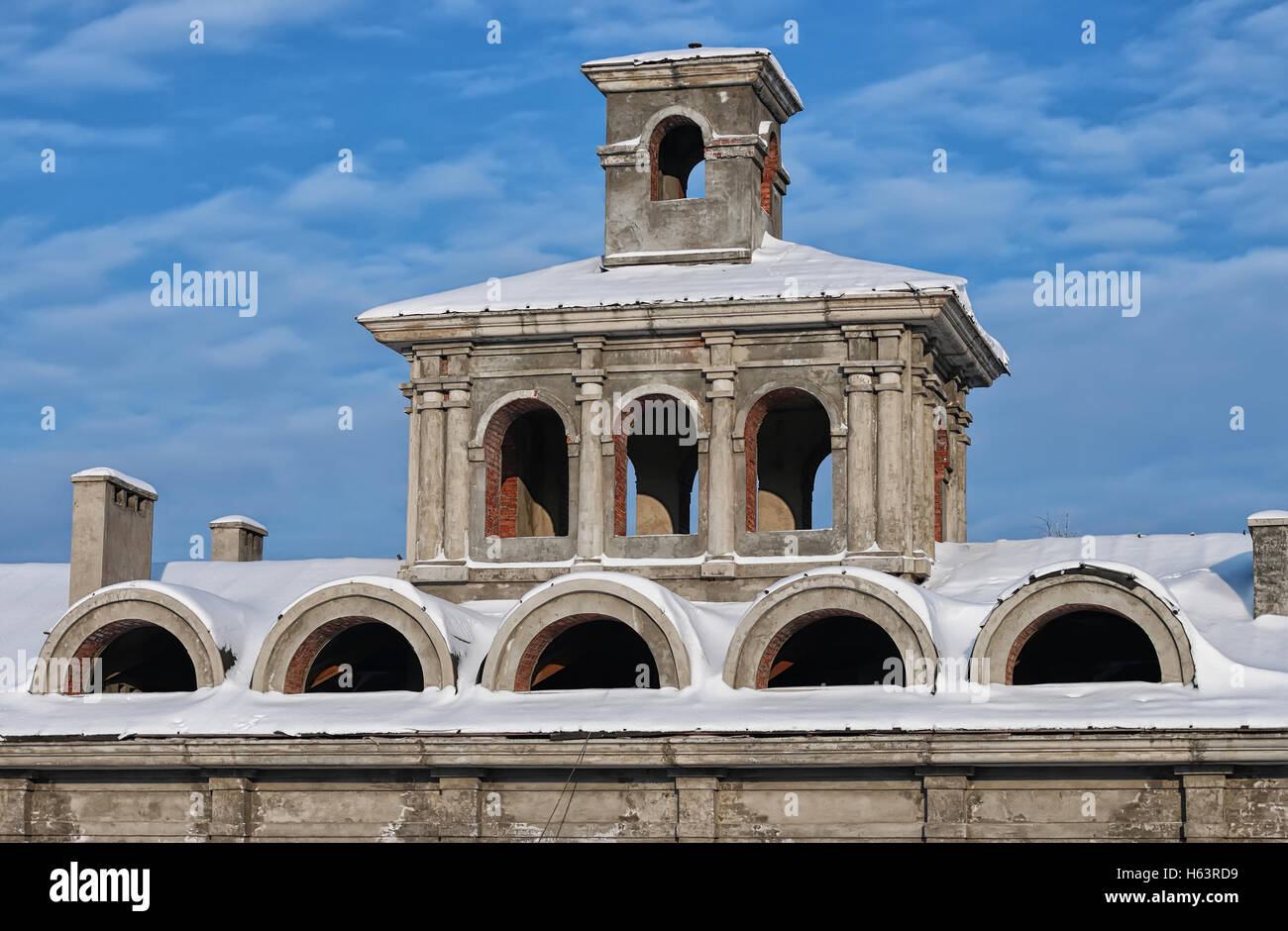 outdoor winter old retro window castle Stock Photo - Alamy