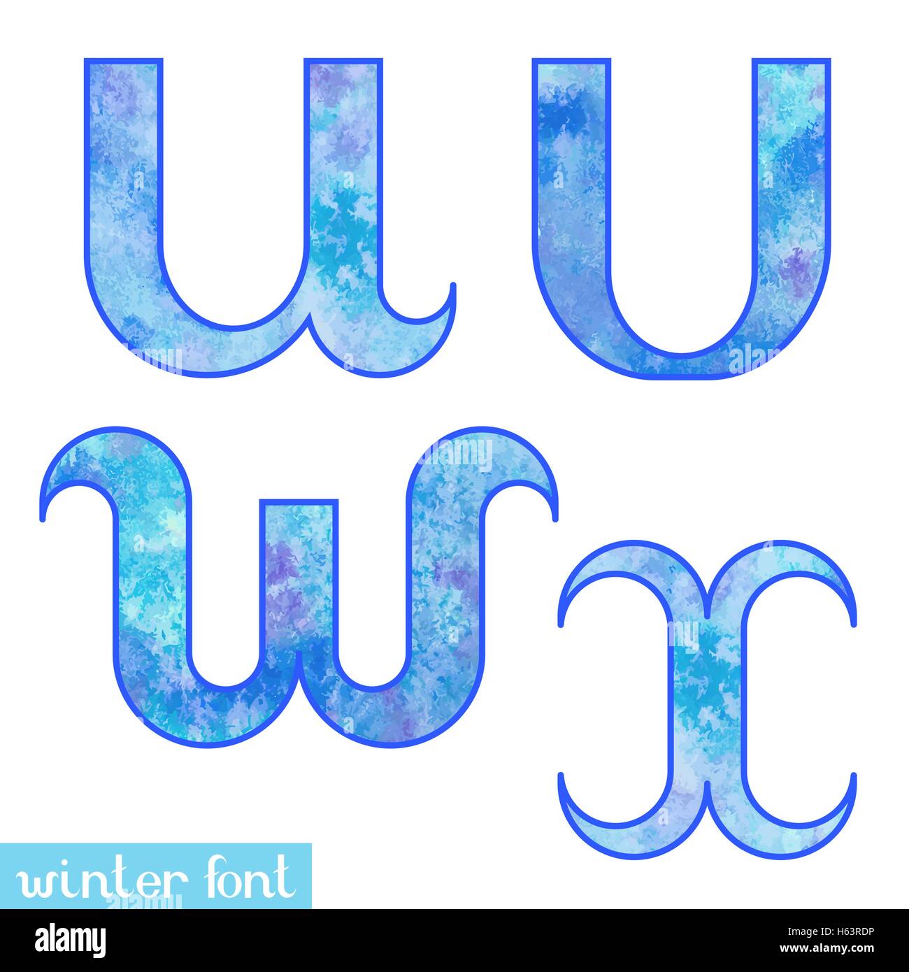 W is for water Stock Vector Images - Alamy
