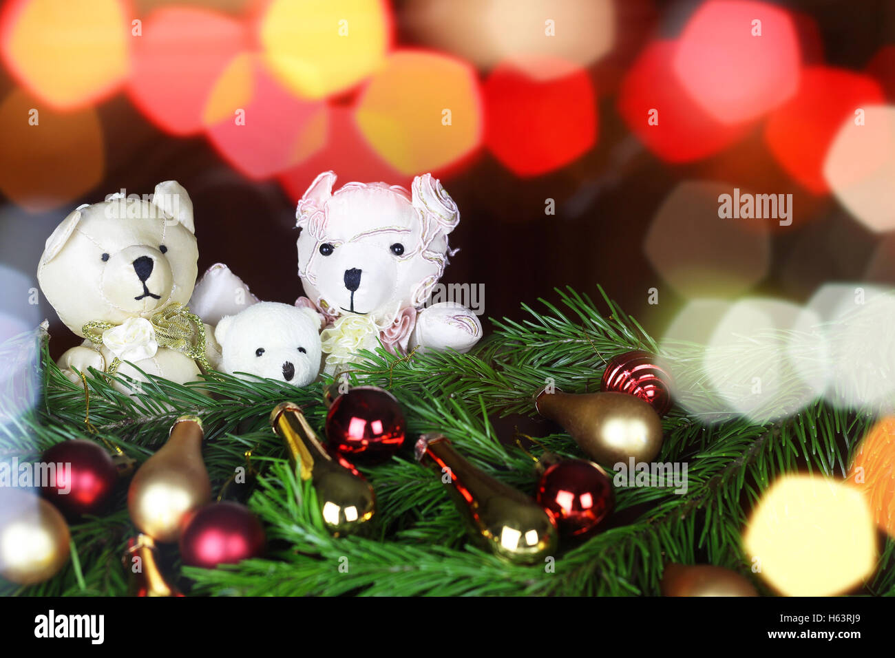 New Year tree toy bears Stock Photo - Alamy