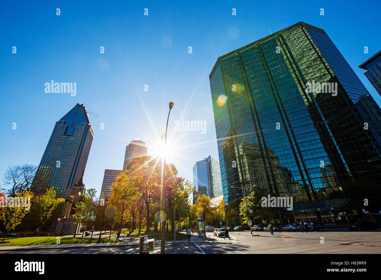 Dorchester Square (originally Dominion Square) in downtown Montreal in ...