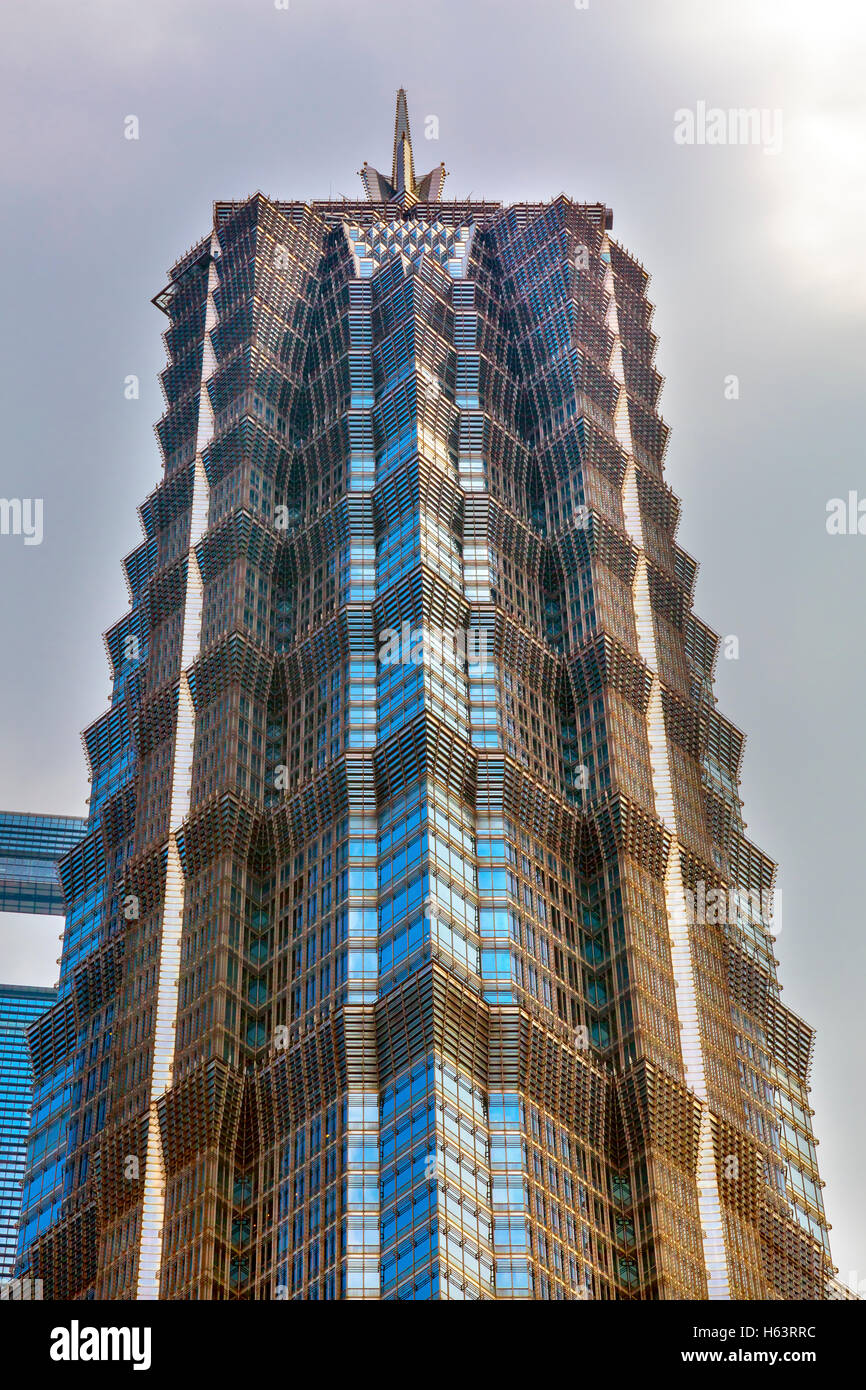 Jin Mao Tower Skyscraper Close Up Patterns and Designs Liujiashui ...
