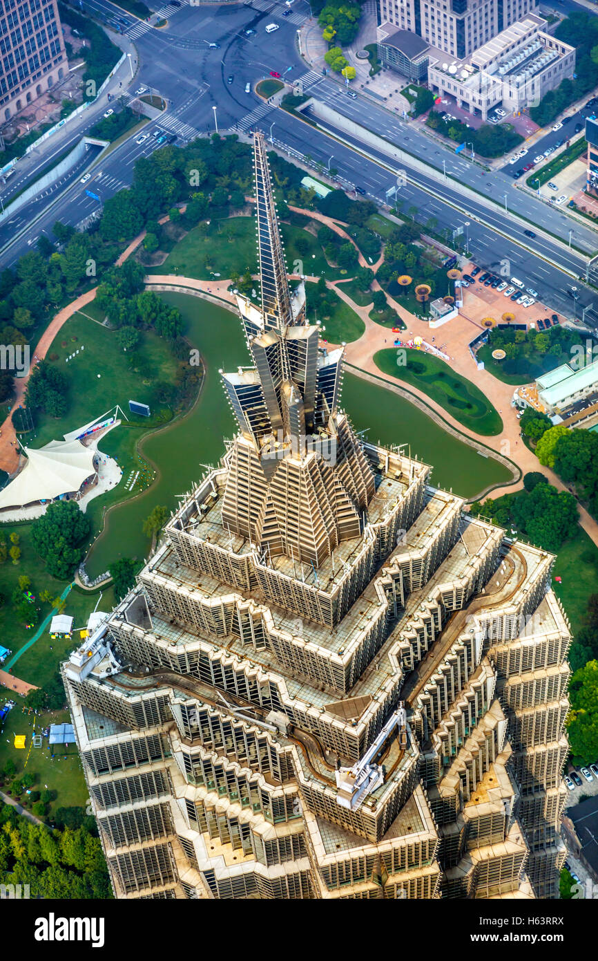 Jin Mao Tower Skyscraper Close Up Patterns and Designs Liujiashui ...