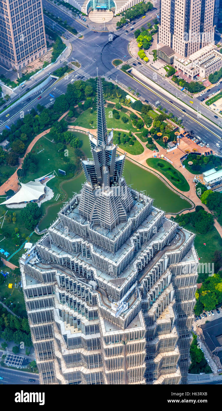 Jin Mao Tower Skyscraper Close Up Patterns and Designs Liujiashui ...