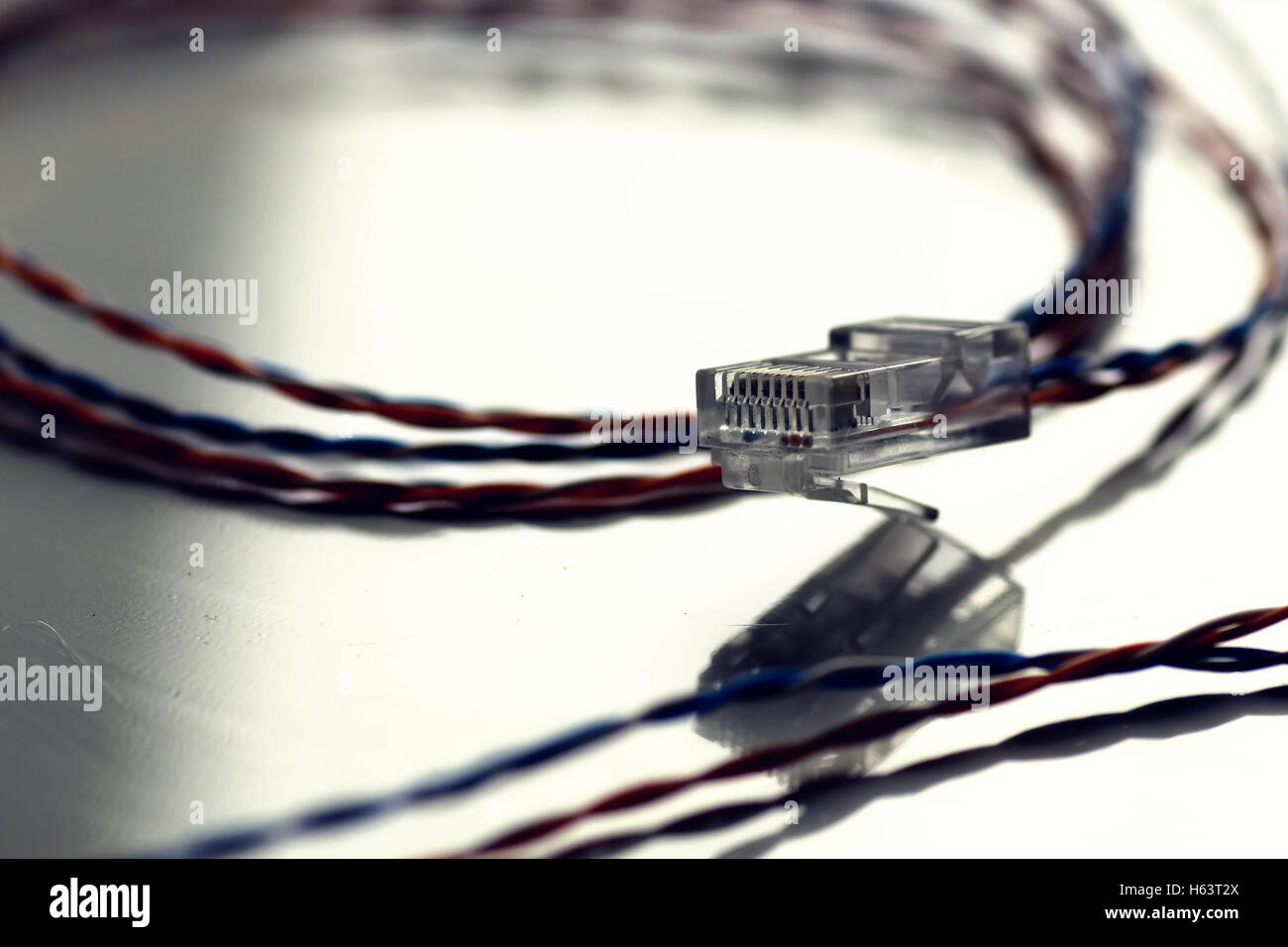 plug wire color lan Stock Photo - Alamy