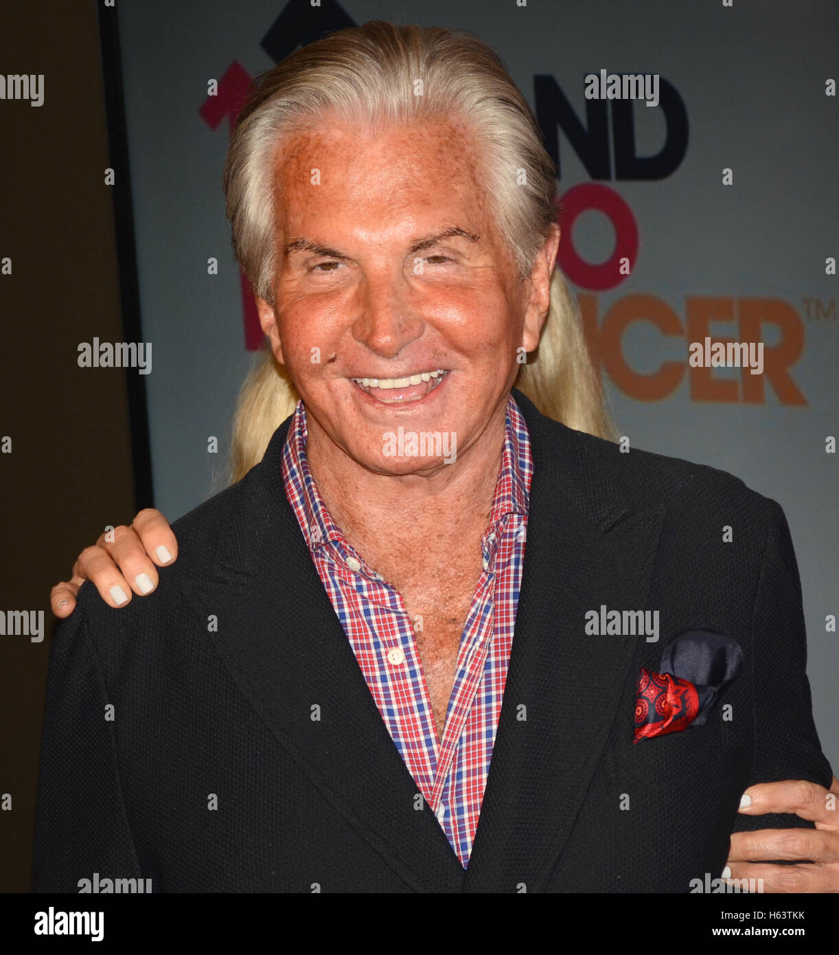 George Hamilton and Alana Stewart arrives at the Farrah Fawcett ...