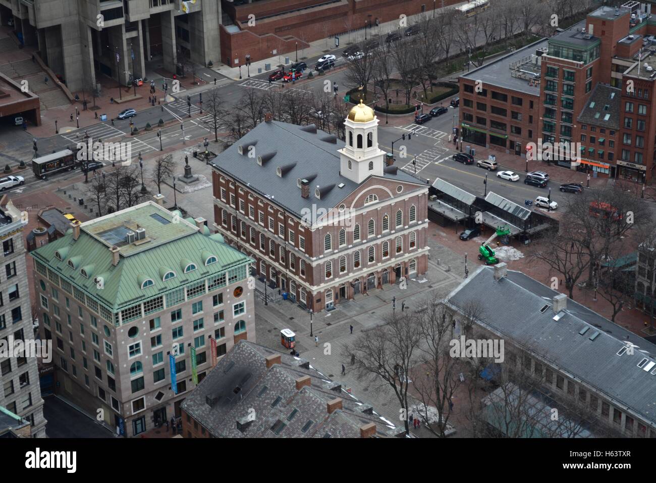 Downtown boston from above hi-res stock photography and images - Alamy
