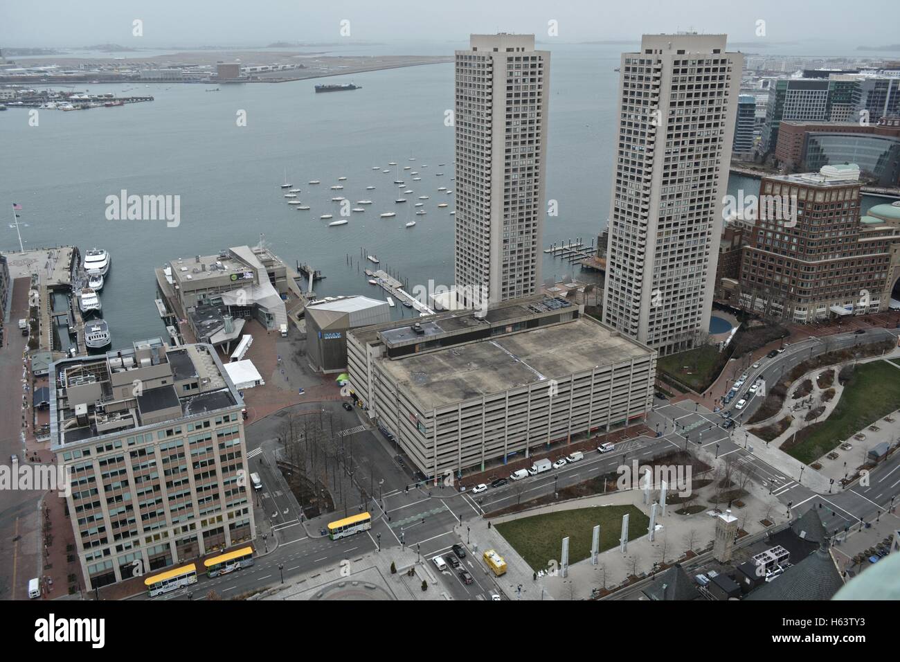 Downtown boston from above hi-res stock photography and images - Alamy