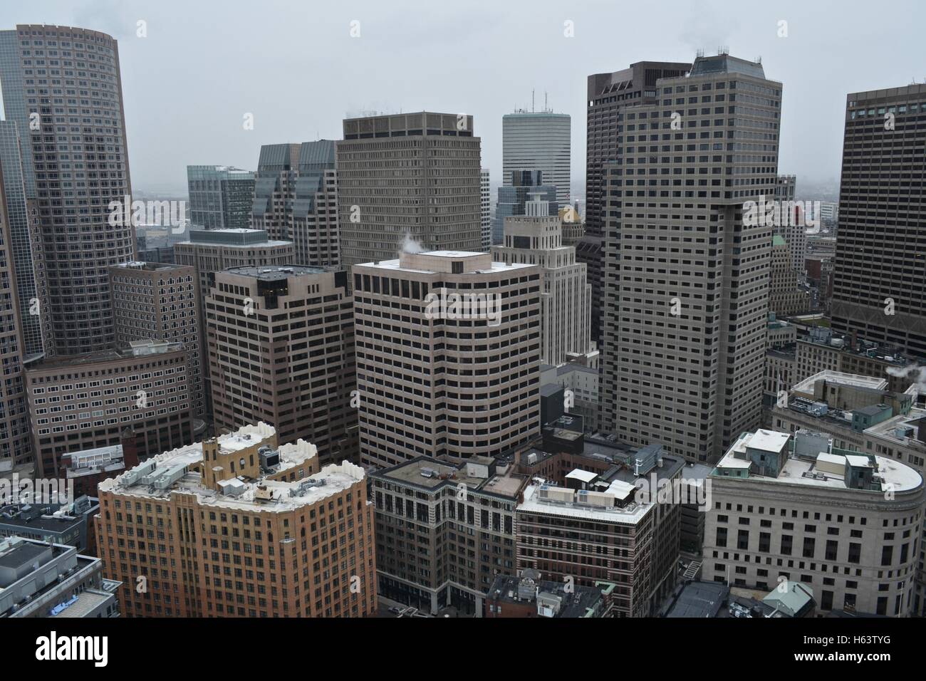 A view of downtown Boston from above Stock Photo - Alamy
