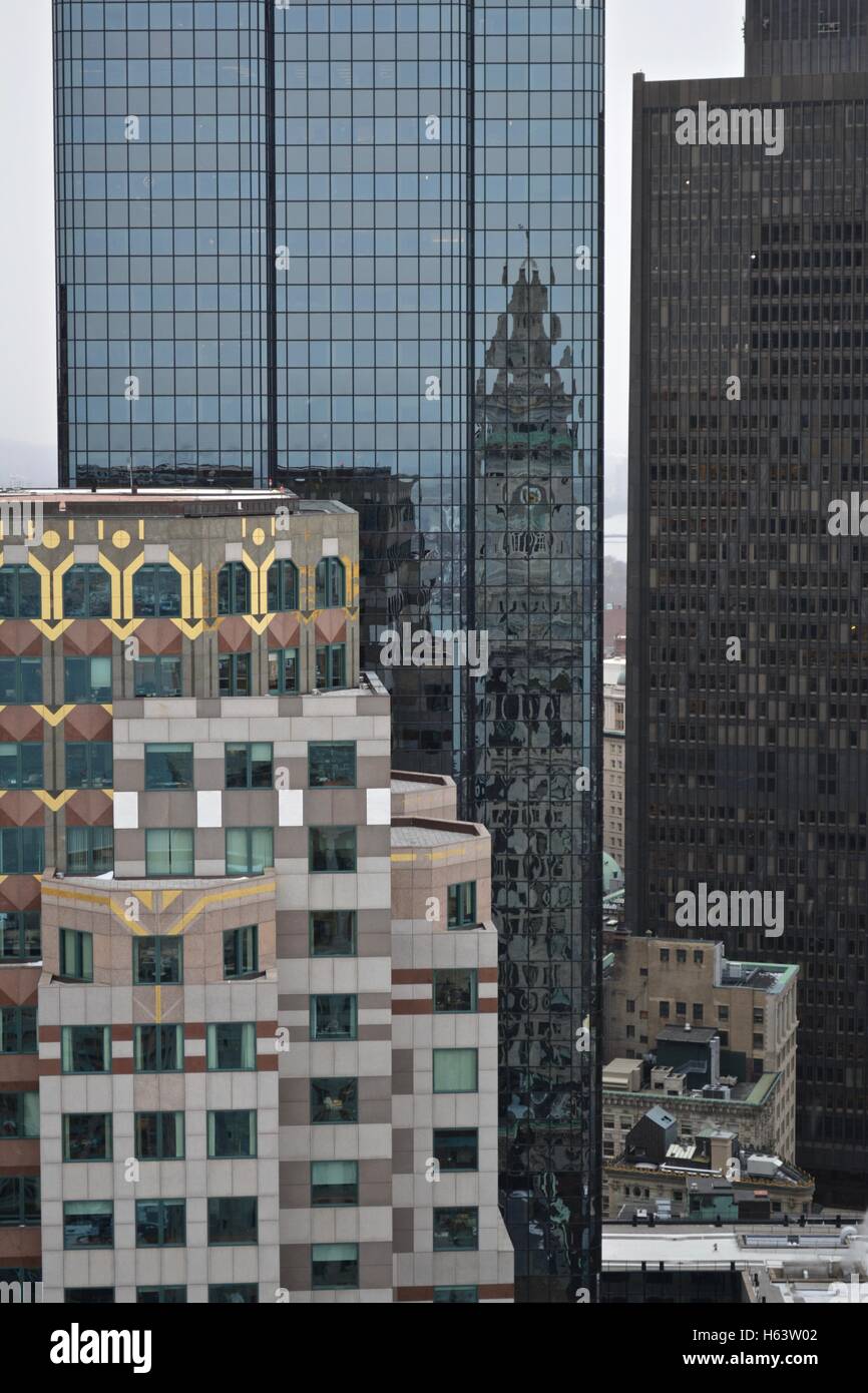 A view of downtown Boston from above Stock Photo - Alamy