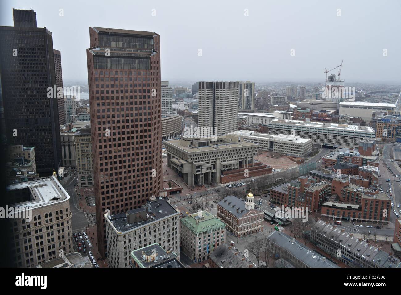 A view of downtown Boston from above Stock Photo - Alamy