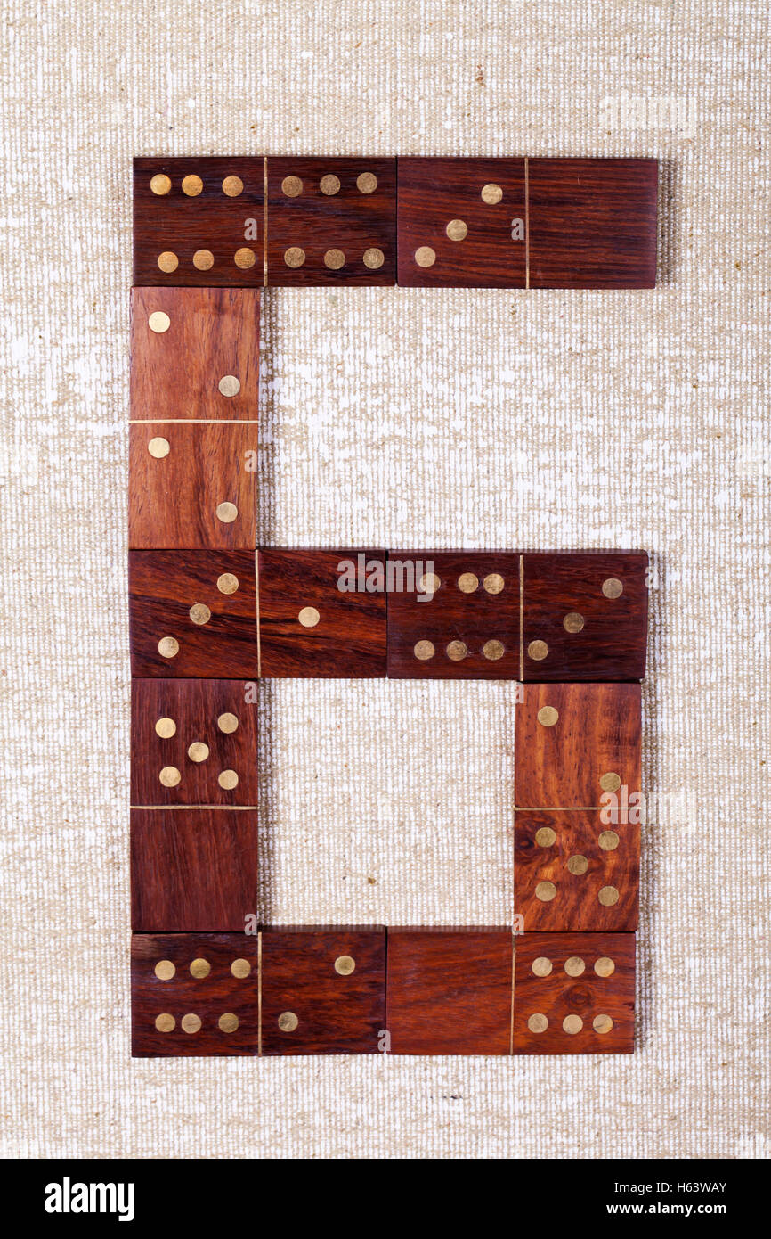 Domino numbers set 0-9 light background Stock Photo - Alamy