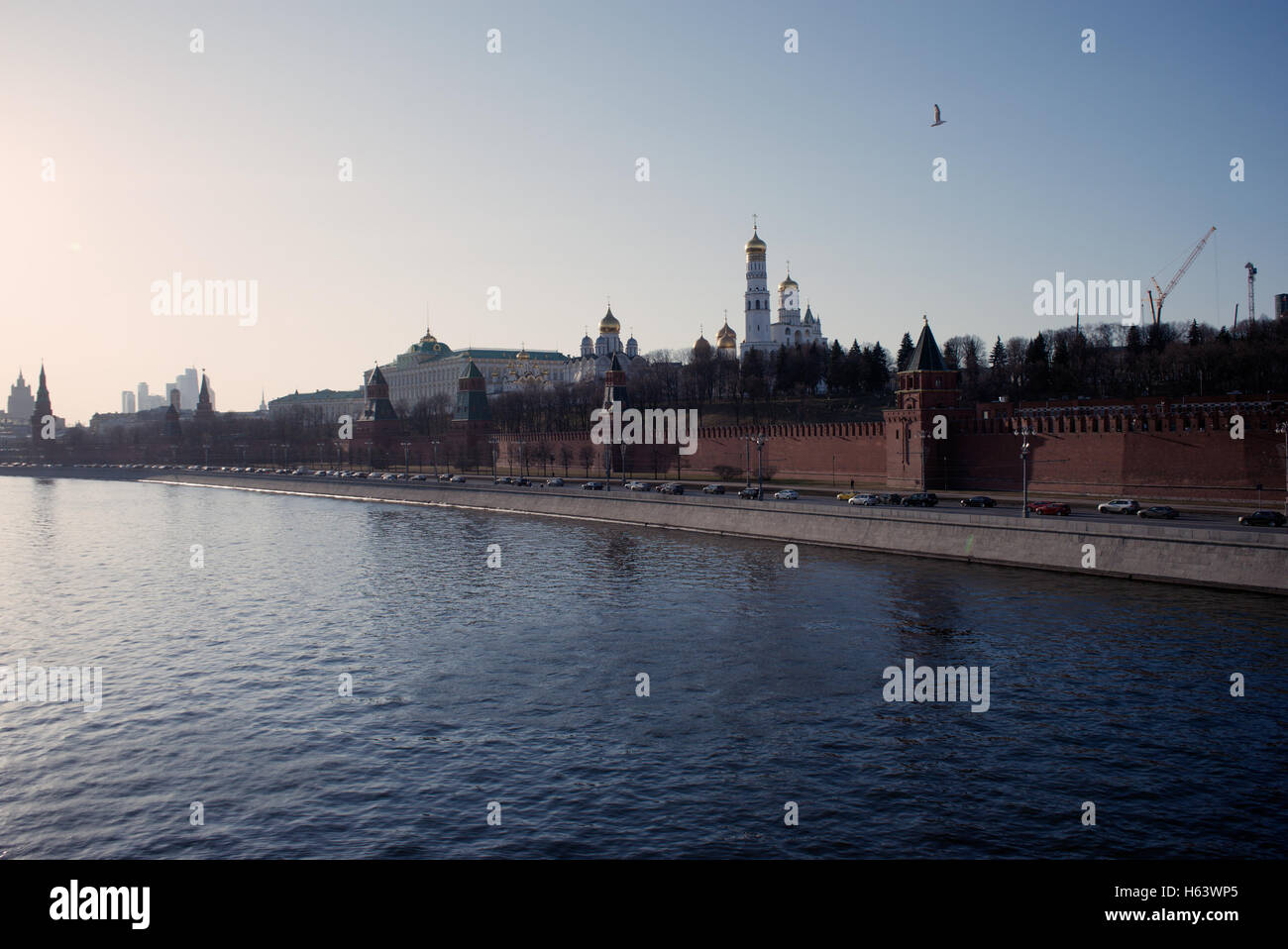 View of the "Moscow Kremlin". In the background can be seen the ...