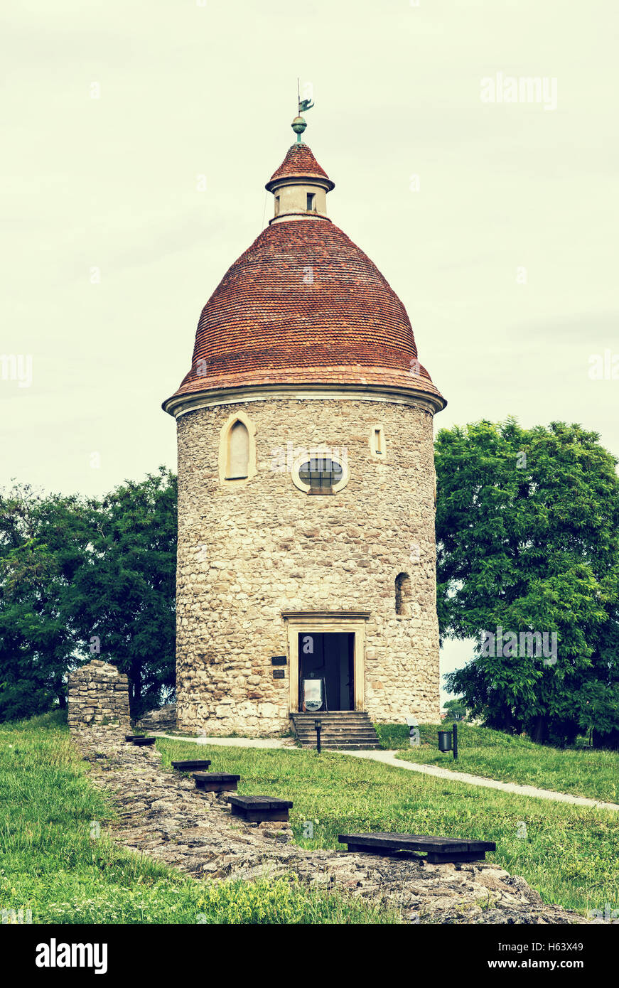 Romanesque rotunda in Skalica, Slovak republic. Architectural theme ...