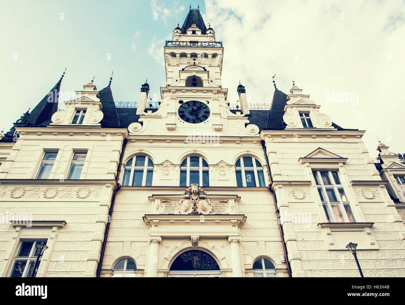 Beautiful Budmerice castle in Slovak republic. Architectural theme ...