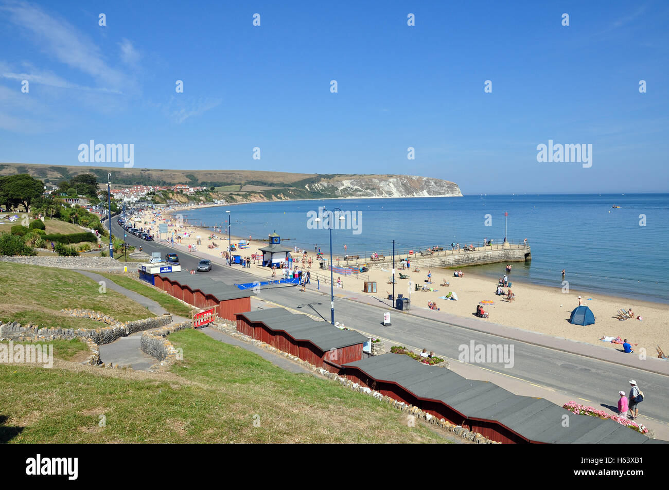 Seascape across Swanage bay, Dorset, England Stock Photo - Alamy