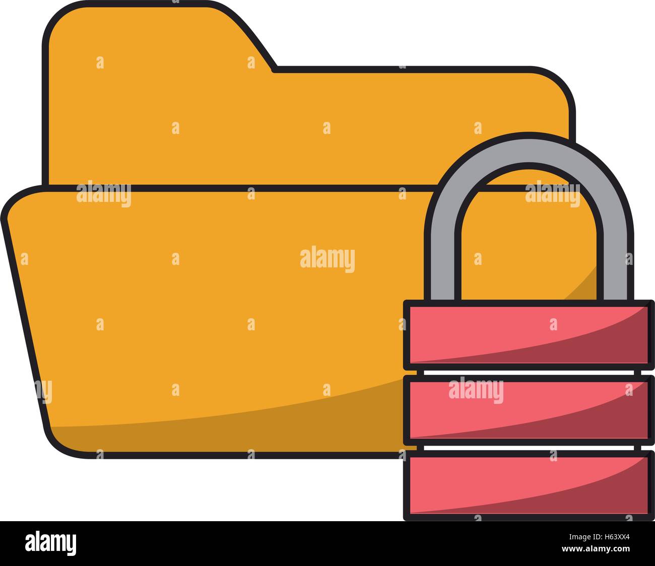 Web hosting file padlock data center Stock Vector Images - Alamy