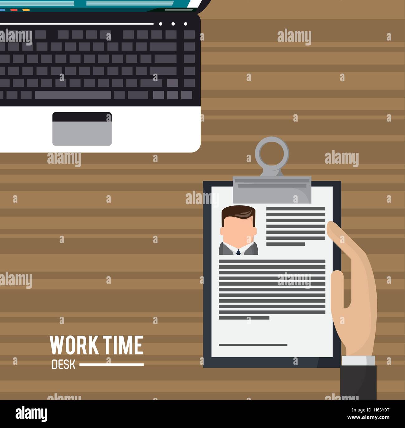 Work time and office supplies design Stock Vector Image & Art - Alamy
