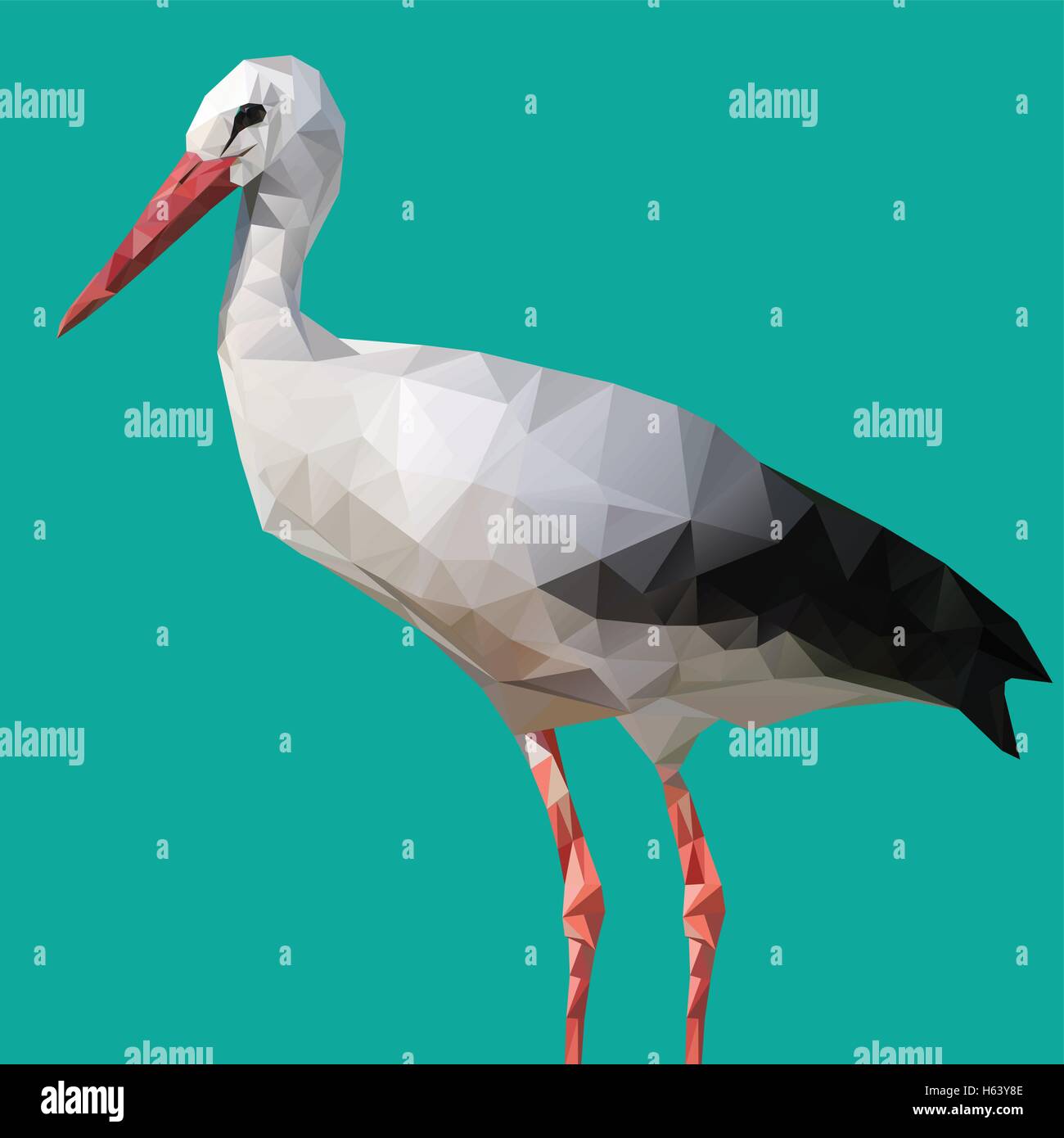 White stork flying low Stock Vector Images - Alamy