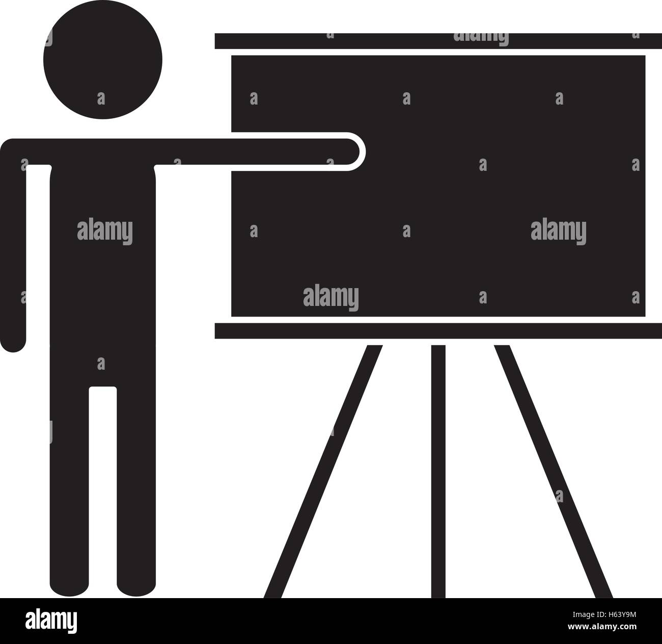 businessman pictogram and board design Stock Vector Image & Art - Alamy