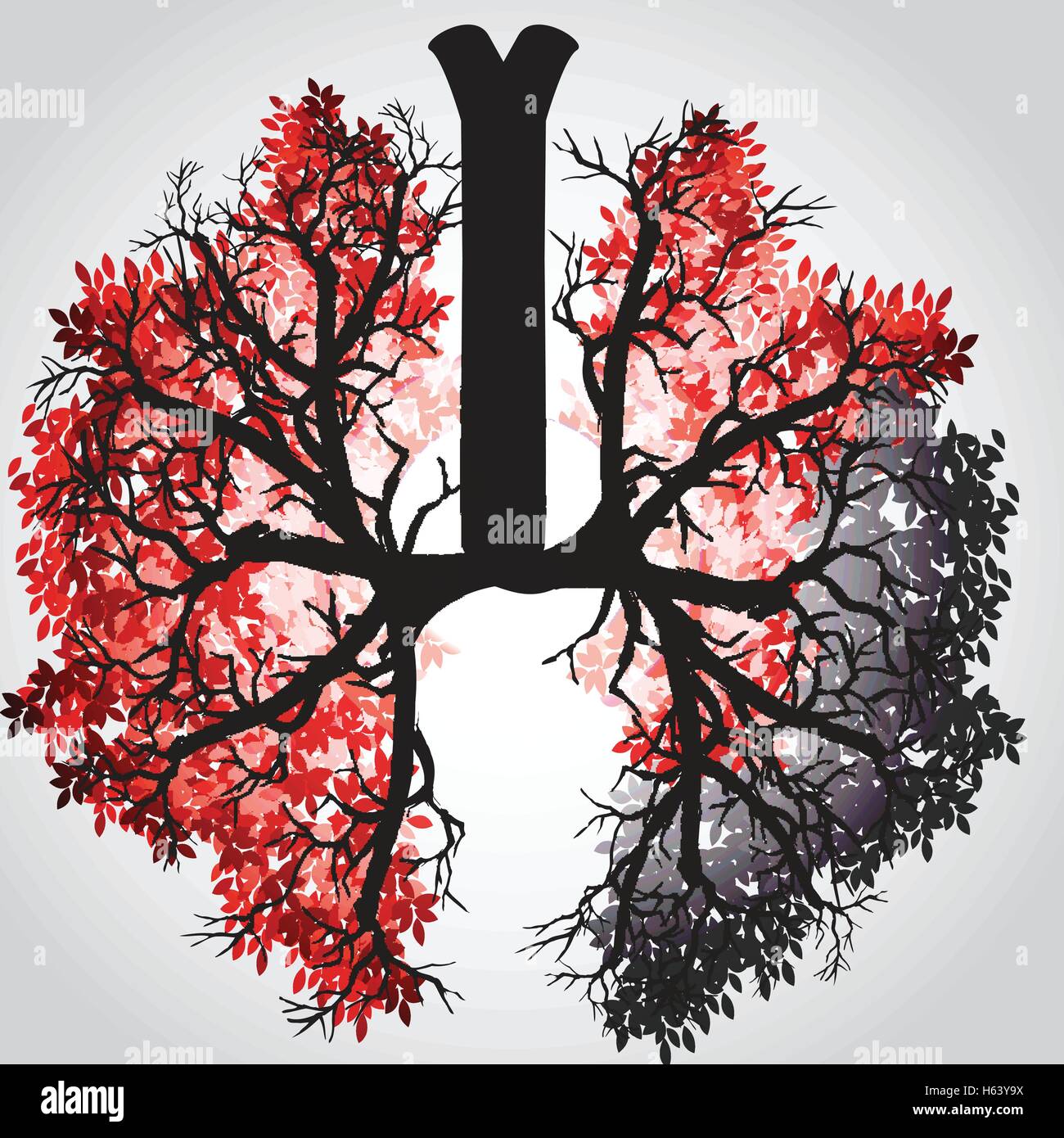 Tree Branches Like Lungs - Vector Illustration Stock Vector Image & Art ...