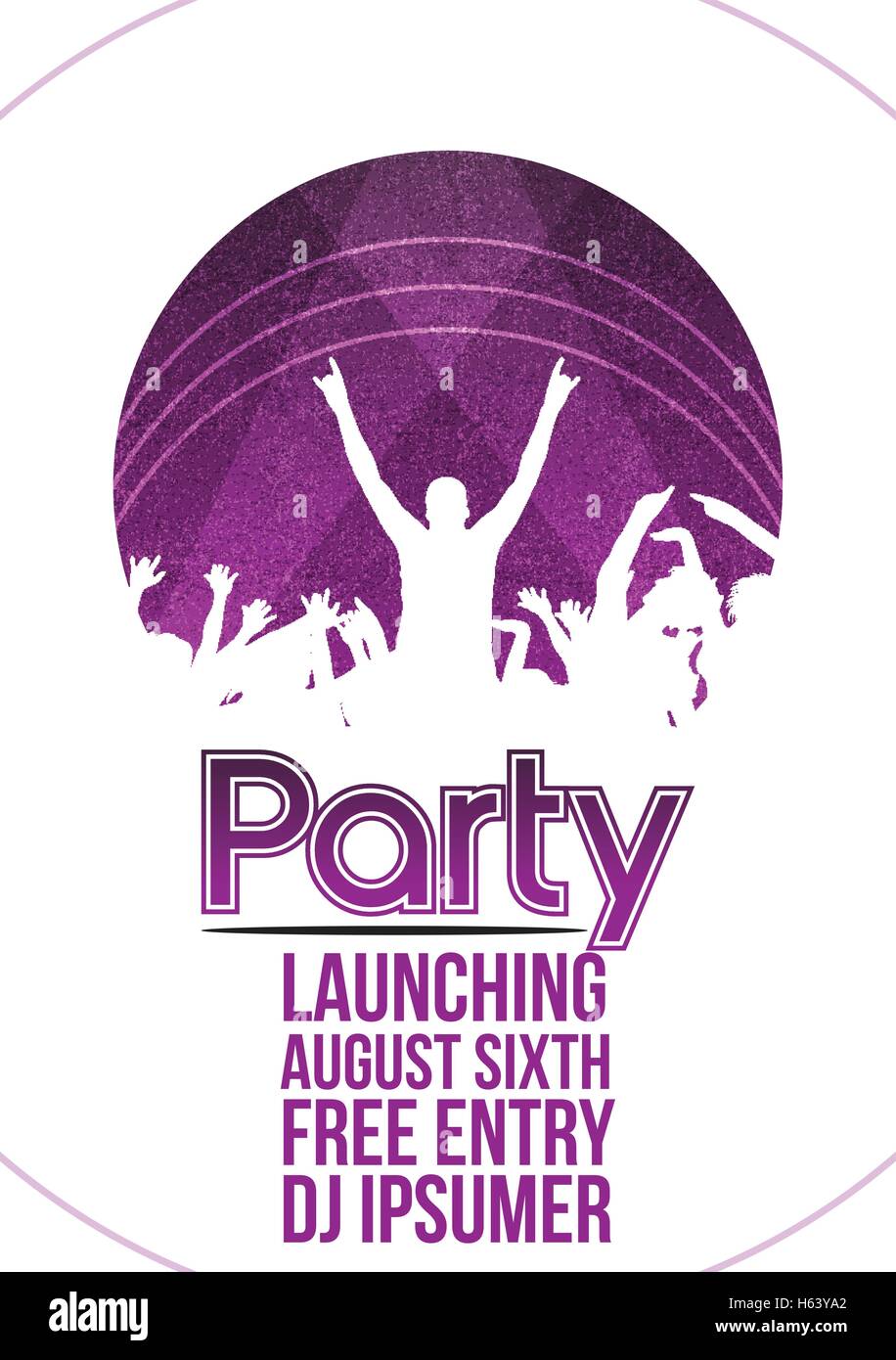 Modern Dance Party Poster Background Template - Vector Illustration ...