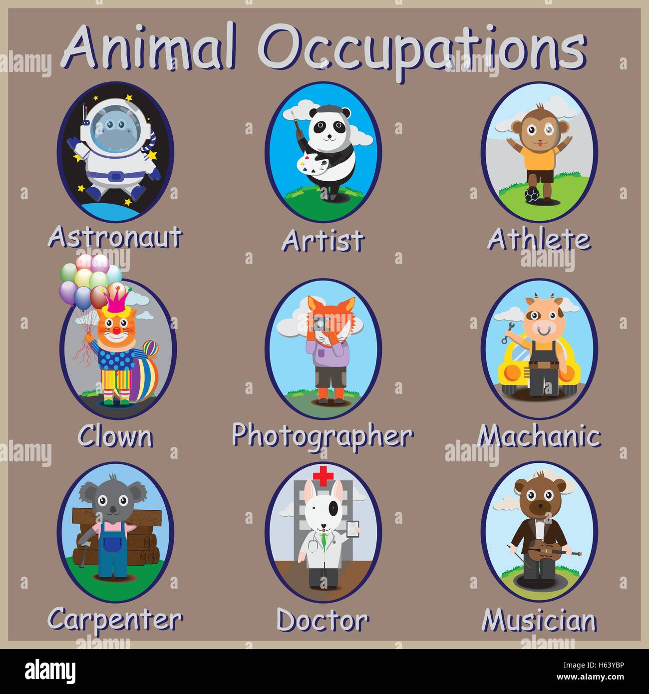 Occupations with animals Stock Vector Images - Alamy