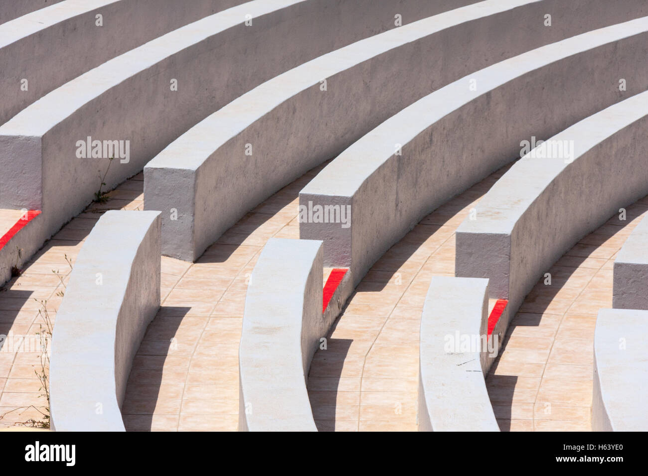 Abstract detail of amphitheater stone seating Stock Photo - Alamy