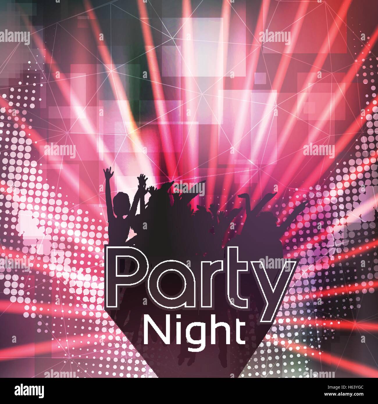 Dance Party Poster Background Template - Vector Illustration Stock ...