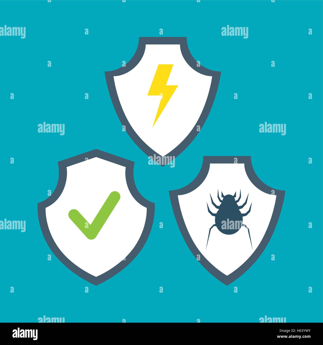 symbol shield protection data system design Stock Vector Image & Art ...