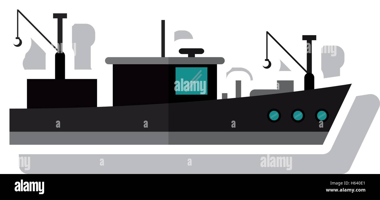 Isolated fishing boat ship design Stock Vector Image & Art - Alamy