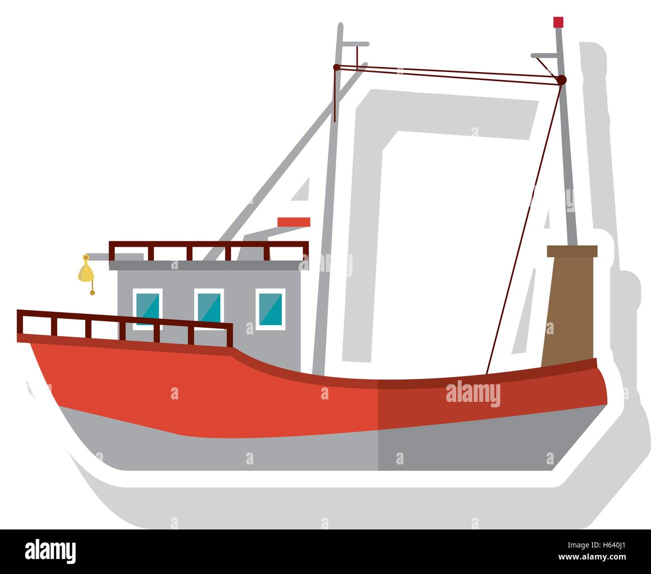 Isolated fishing boat ship design Stock Vector Image & Art - Alamy