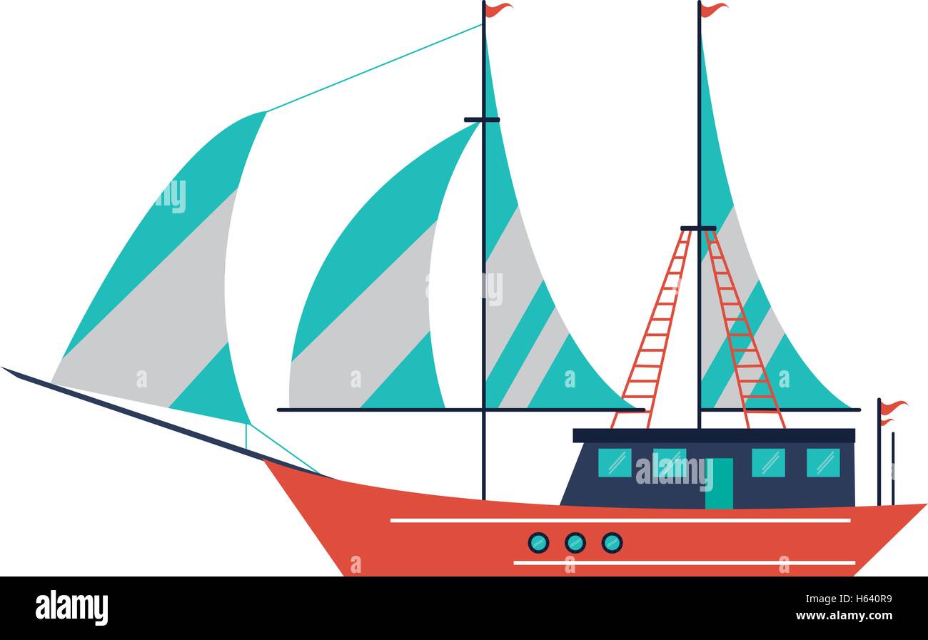 Isolated sailboat ship design Stock Vector Image & Art - Alamy