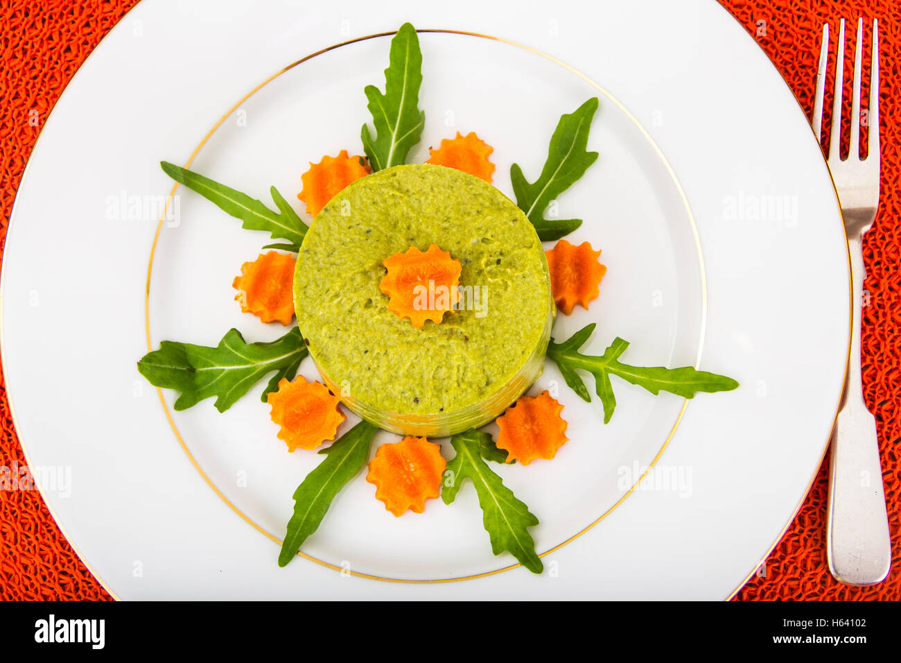 Puree Pate Broccoli, Pumpkin and Carrot Stock Photo - Alamy