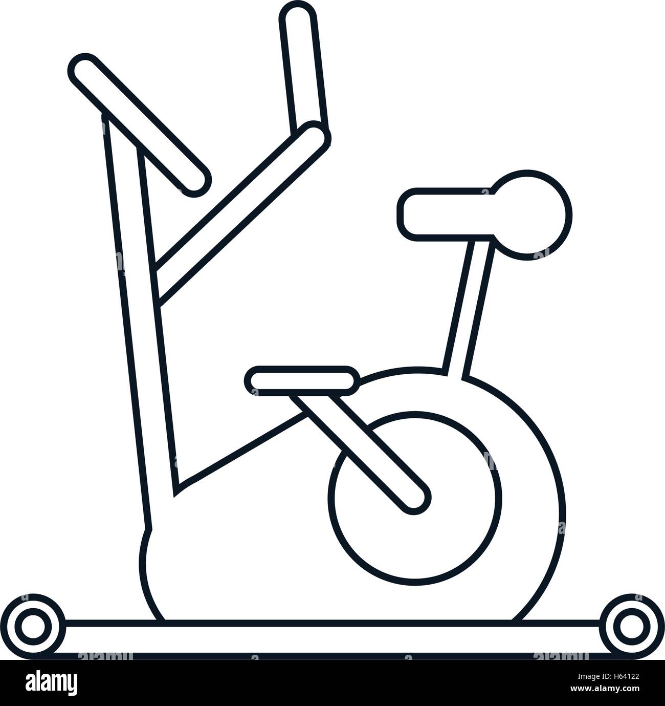 Isolated bike of fitness gym Stock Vector Image & Art - Alamy