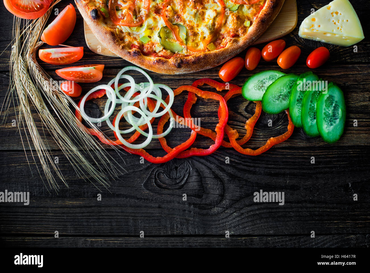 pizza and components Stock Photo - Alamy